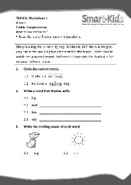 English 1 Worksheets – TheWorksheets.CoM – TheWorksheets.com