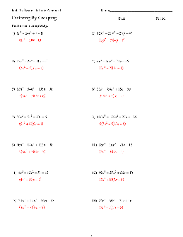 Factoring Worksheets – TheWorksheets.CoM – TheWorksheets.com