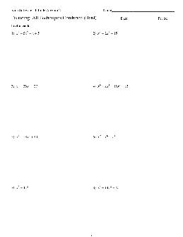 Factoring Worksheets – TheWorksheets.CoM – TheWorksheets.com