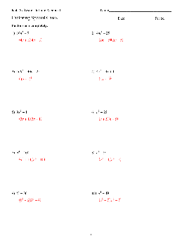 Factoring Worksheets – TheWorksheets.CoM – TheWorksheets.com