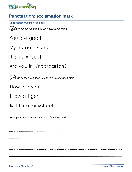 Punctuation Kindergarten Worksheets – TheWorksheets.CoM – TheWorksheets.com