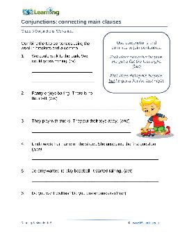 First Grade Conjunctions Worksheets – TheWorksheets.CoM – TheWorksheets.com