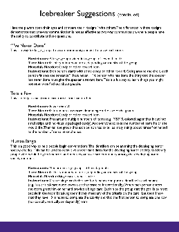 Ice Breakers Worksheets – TheWorksheets.CoM – TheWorksheets.com