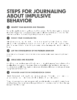 Impulsive Worksheets – TheWorksheets.CoM – TheWorksheets.com