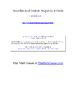 Inscribed Angles Theorem Circles Worksheets – TheWorksheets.CoM ...