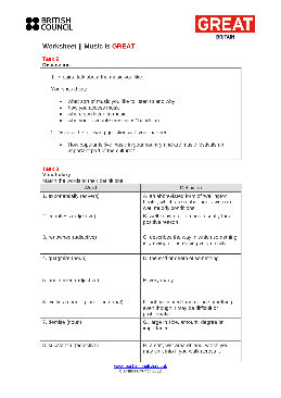Music Appreciation Worksheets – TheWorksheets.CoM – TheWorksheets.com