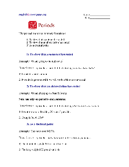 Periods Worksheets – TheWorksheets.CoM – TheWorksheets.com