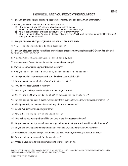 Recovery Worksheets – TheWorksheets.CoM – TheWorksheets.com