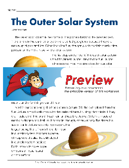 Outer Planets Worksheet Printable Solar System Worksheets Pdf