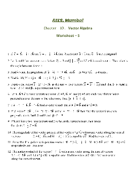 Vector Algebra Worksheets – TheWorksheets.CoM – TheWorksheets.com