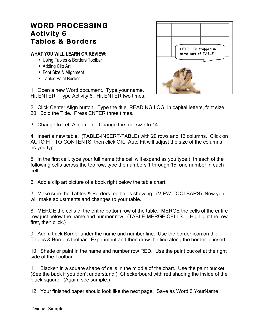 Word Processing Worksheets – TheWorksheets.CoM – TheWorksheets.com